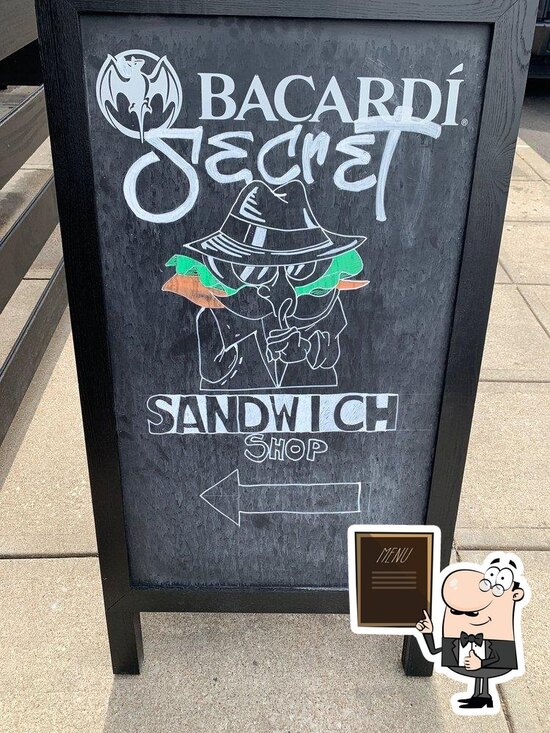 Menu at Secret Sandwich restaurant, Springfield