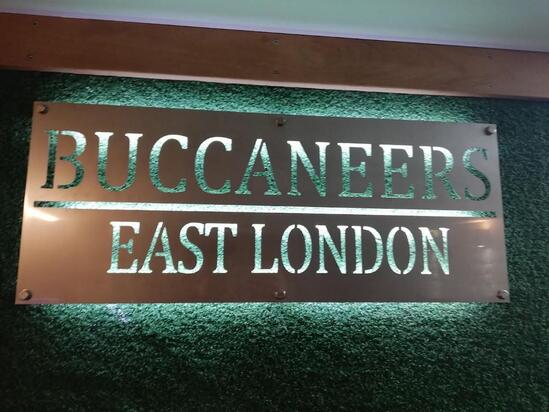 Menu at Buccaneers restaurant, East London