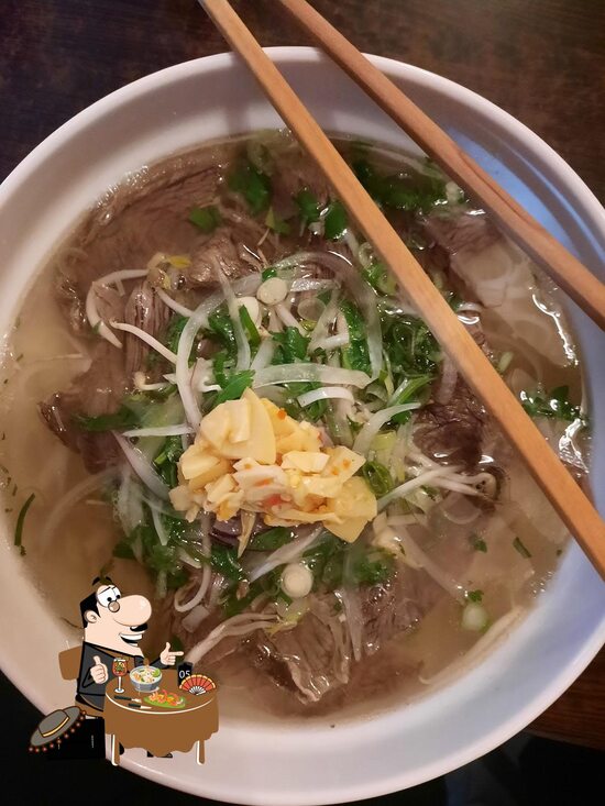 Menu at Pho 85 restaurant, Prague