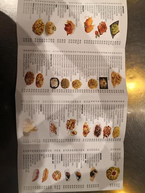 Carta del restaurante Kiyomi, Villair-Amerique