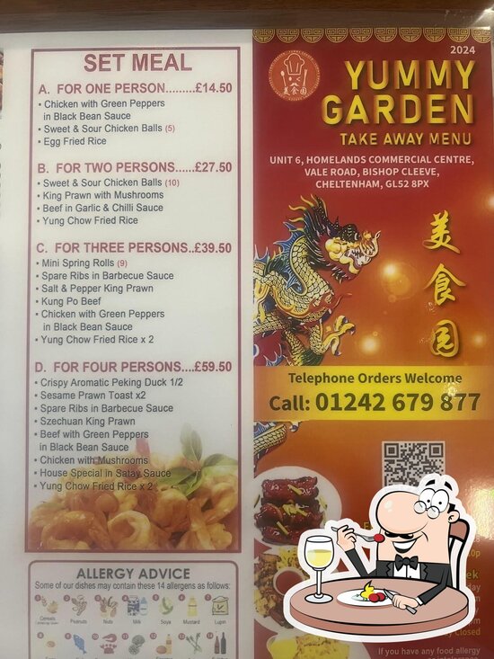 Menu at Yummy Garden restaurant, Cheltenham