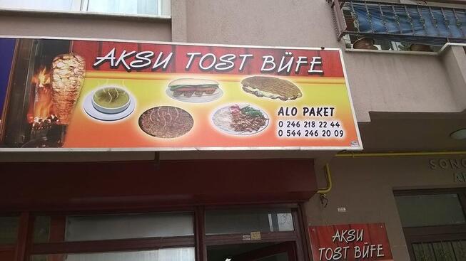 Menu at Aksu Tost Büfe, Isparta
