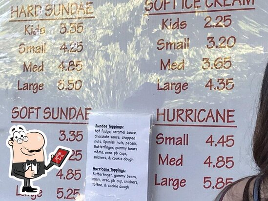 Menu at Little Red Caboose, East Aurora