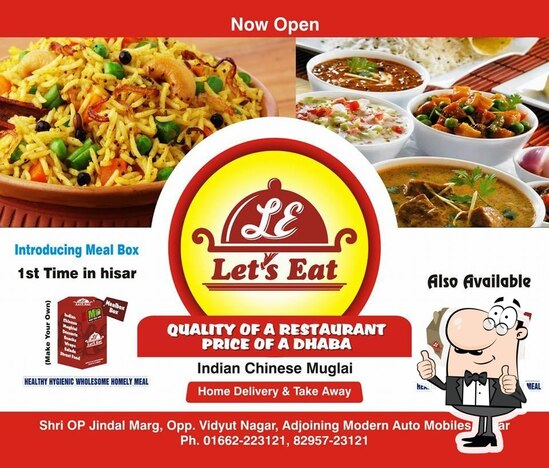 Menu at Lets eat, Hisar