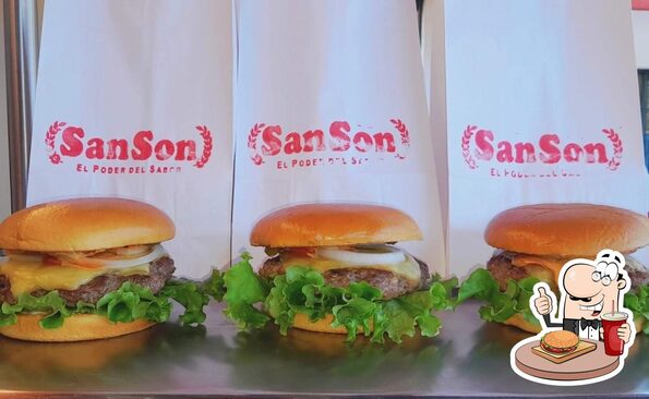 Menu at SanSon Fries & Burger restaurant, Mazatlán