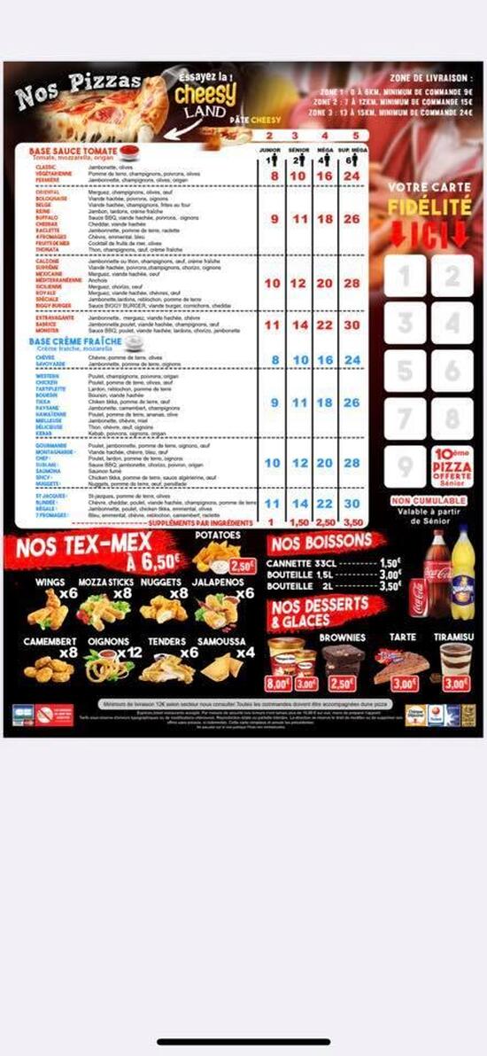 Menu at PizzaLAB ARGENCES restaurant, Argences
