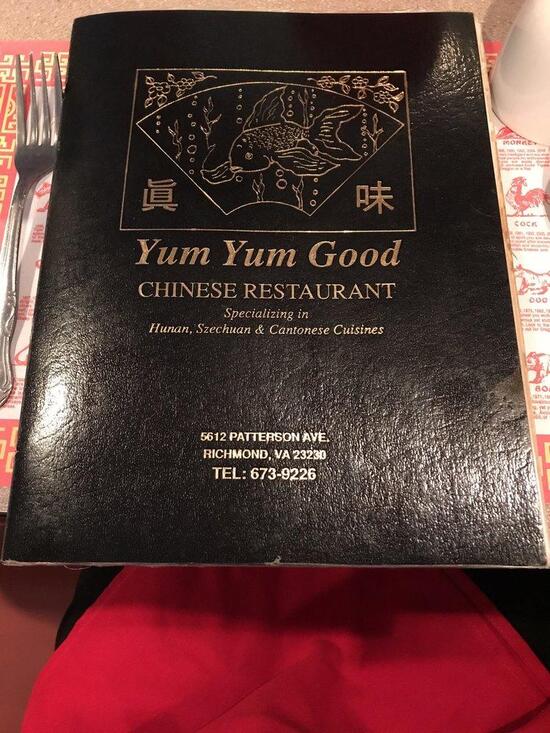 Menu at Yum Yum Good Chinese Restaurant, Richmond