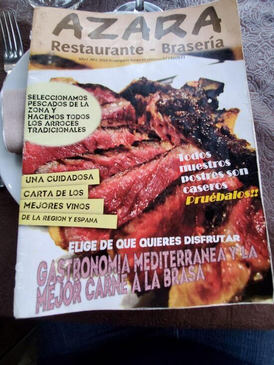 AZARA Braseria in L'Ampolla - Restaurant menu and reviews