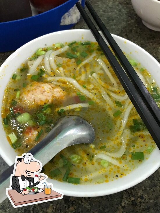 Menu at Bánh Canh Tôm Ba Biên restaurant, Qui Nhơn