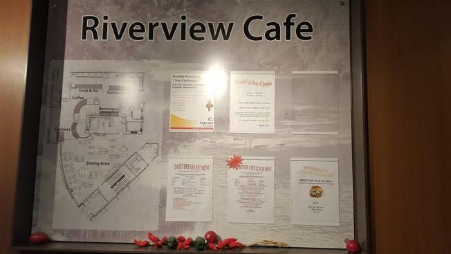 Menu at Riverview Cafe, Roanoke