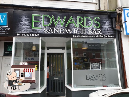 Carta de Edwards Sandwich Bar, Blackpool