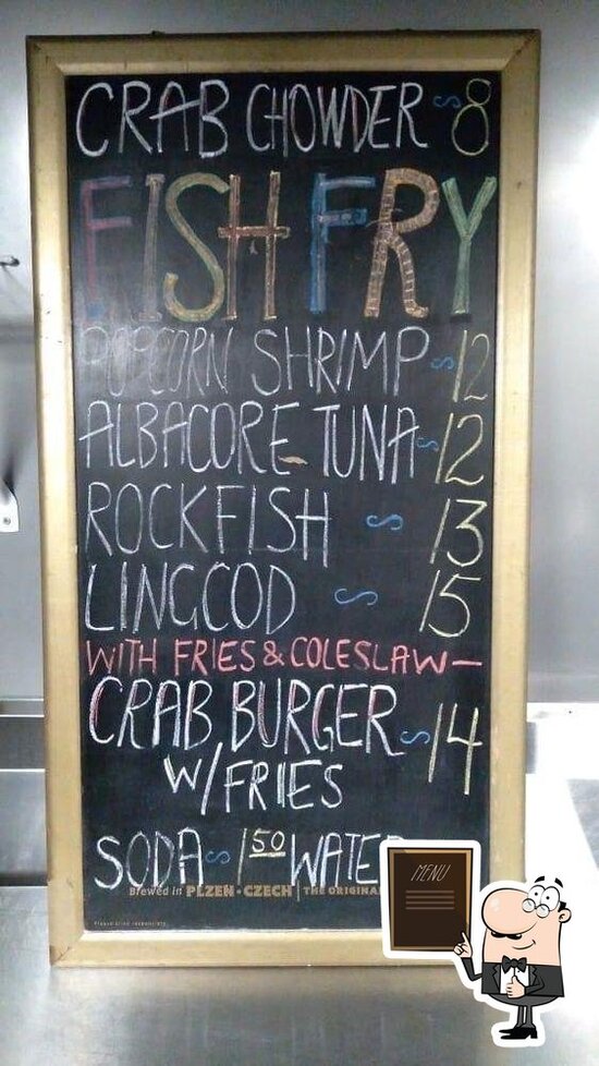 Menu at Oregon Fishmongers restaurant, Newport