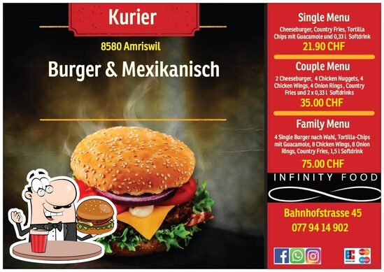 Menu at Infinity Food, Romanshorn