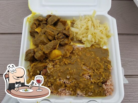 Menu at Deb's Jamaican pot restaurant, Mount Holly