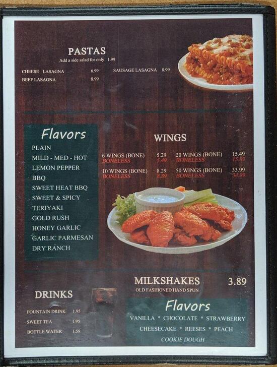 Menu at Main Street Pizza & Wings pizzeria, Butler, 8 W Main St