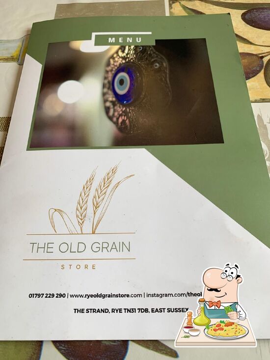 Menu at The Old Grain Store cafe, Rye