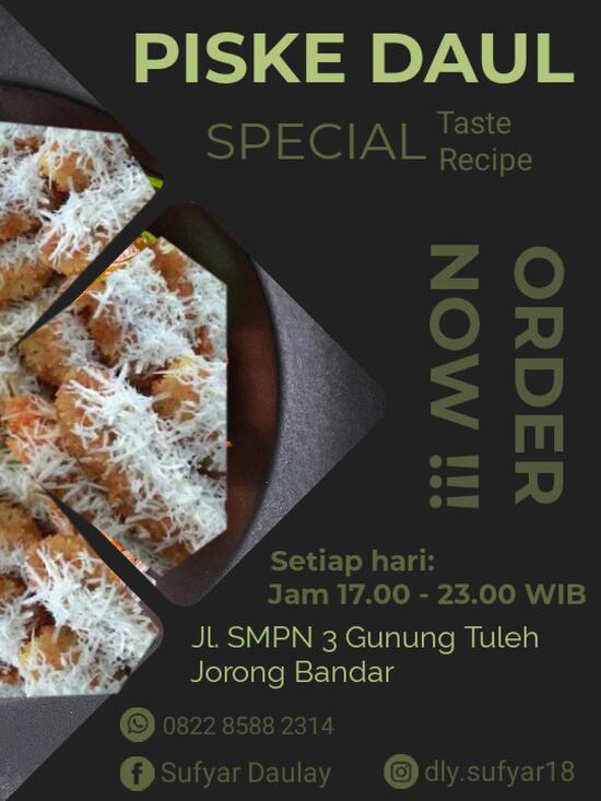 Menu at Piske Daul restaurant, Rabi Jonggor