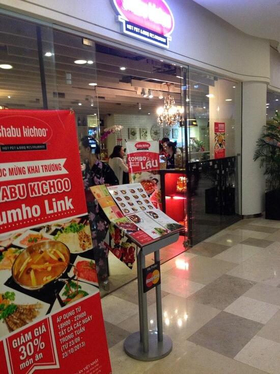 Menu at Shabu Kichoo Kumho restaurant, Ho Chi Minh City