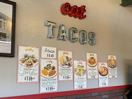 Menu at Tacos Navarro restaurant, Pueblo, 217 E Northern Ave #223