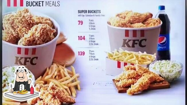 Menu at KFC restaurant, Abu Dhabi, G92Q+JW6 - Hamouda Bin Ali Al Dhaheri St