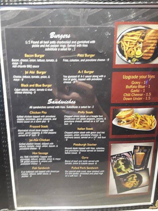 Menu at Jai Alai restaurant, Hermitage