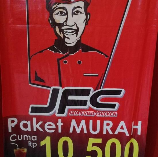 Carta del restaurante JFC, Ubud, F7XC+PX6