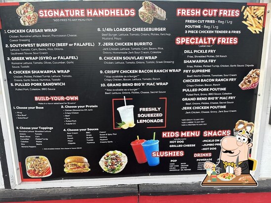Menu at Beachside Burrito Bar, Lambton Shores