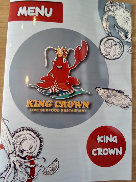 Menu at King Crown live Seafood Restaurant, East Jakarta