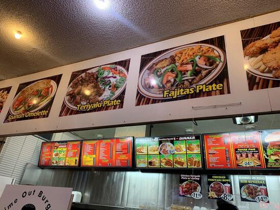 Menu at Time Out Burger restaurant, Downey