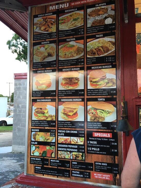 Menu at Kika's Grilled Chicken restaurant, Waxahachie