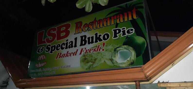 Menu at LSB Special Buko Pie and Restaurant, Bagabag