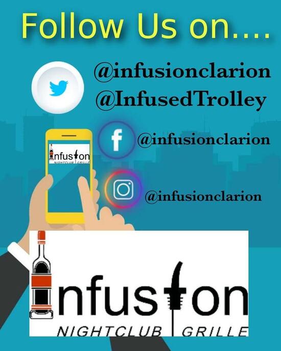Menu at Infusion Night Club and Grille, Clarion