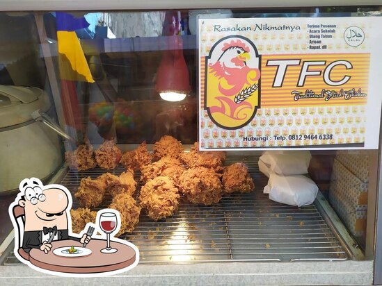 Menu at TFC (Traditional Fried Chicken) restaurant, East Jakarta