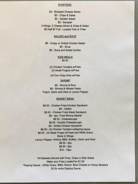 Menu at Bates Kitchen & Grill, Hurst