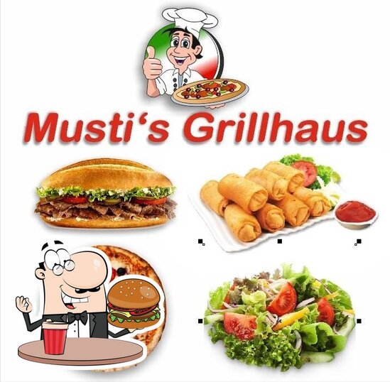 Menu at Musti's Grillhaus fast food, Hillerse
