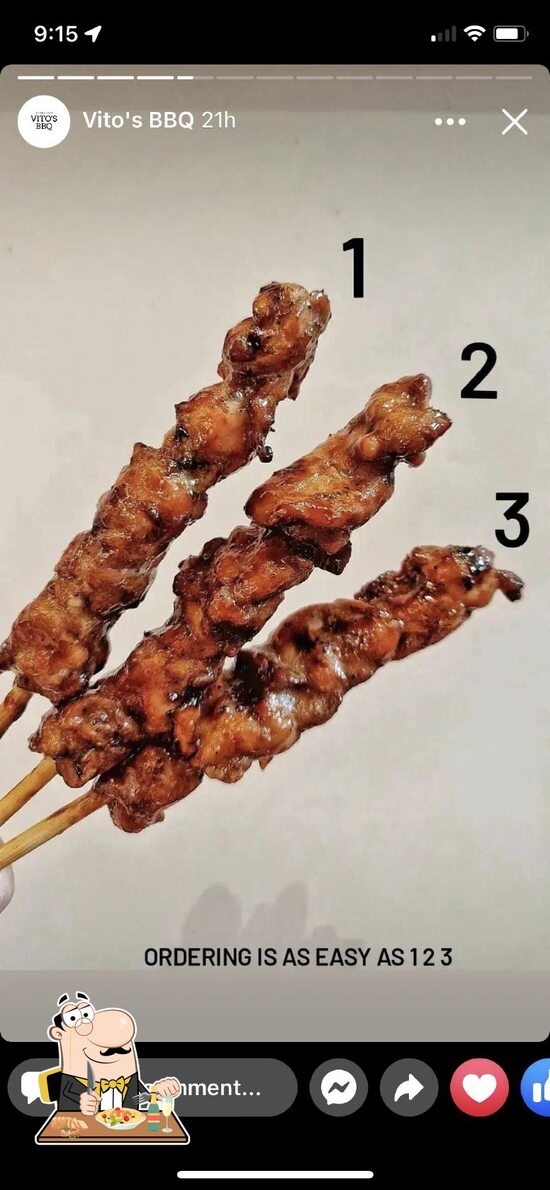 Carta de Vito's BBQ Visayas Ave, Ciudad Quezon