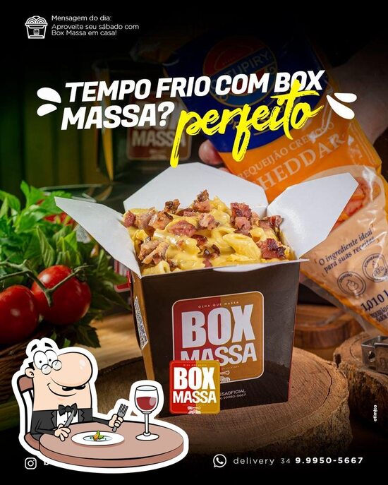 Menu at Box Massa restaurant, Patrocínio