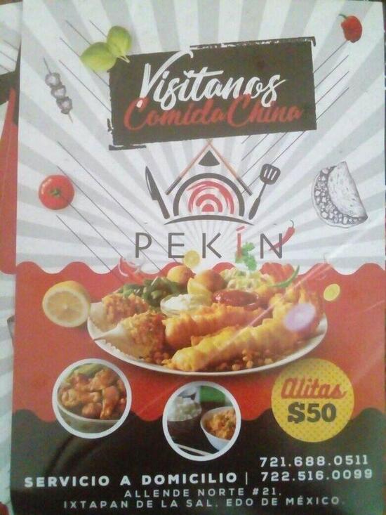 Menu at Comida china Pekín restaurant, Ixtapan de la Sal