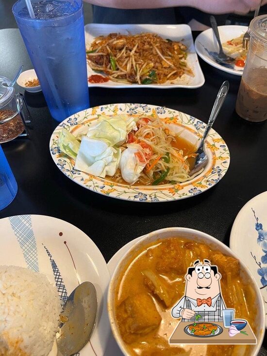 Menu at Surin Thai restaurant, Banning