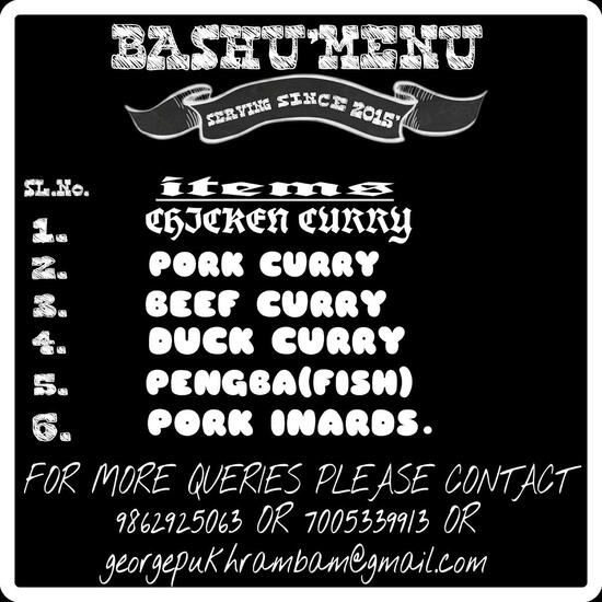 Bashu meat hotel, Nambol - Restaurant menu, prices and reviews