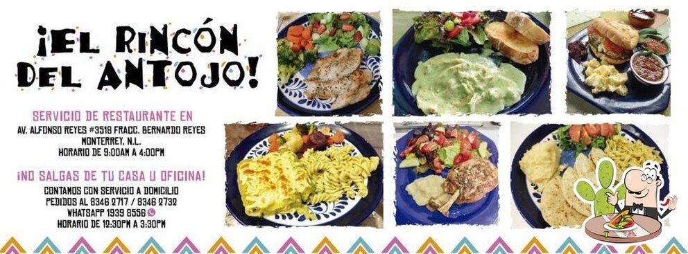 Carta del restaurante EL RINCON DEL ANTOJO, Monterrey, Av. Alfonso ...