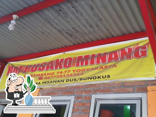 Carta del restaurante Pusako Minang, Yogyakarta