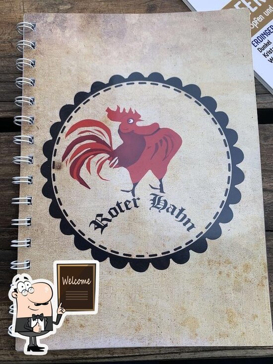 Menu at Roter Hahn restaurant, Clarens