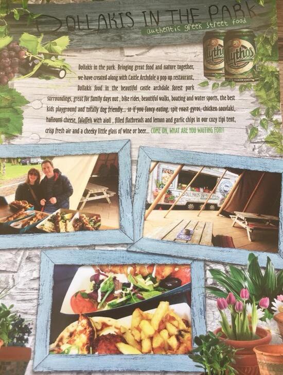 Menu at Dollakis restaurant, Enniskillen