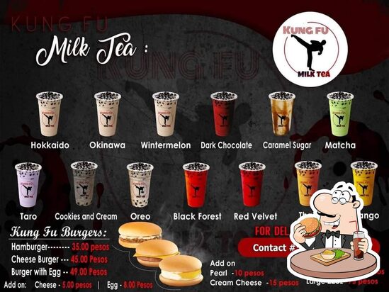 Menu at Kung Fu Milk Tea restaurant, Lapu-Lapu City, 8W5W+GQC