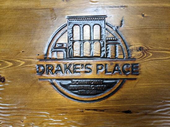 Menu at Drake's Place restaurant, Bluefield