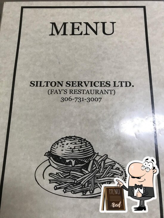 Menu at Faye’s Restaurant, Silton