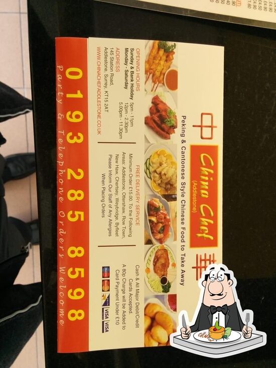Menu at China Chef fast food, Addlestone, 145 Station Road