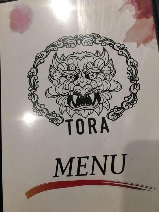 Menu at Tora Sushi restaurant, Peterborough
