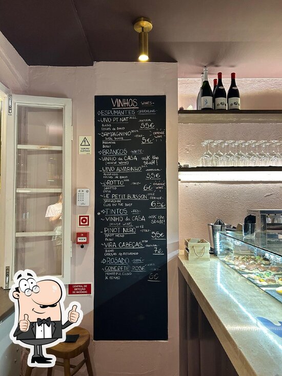 Menu at BACARO pub & bar, Lisbon